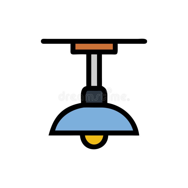 Ceiling Light Icon for Home Stock Vector - Illustration of flat ...