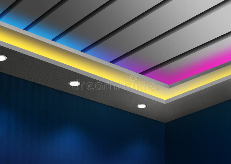 Interior Lighting Using Downlight Stock Illustration - Illustration of ...
