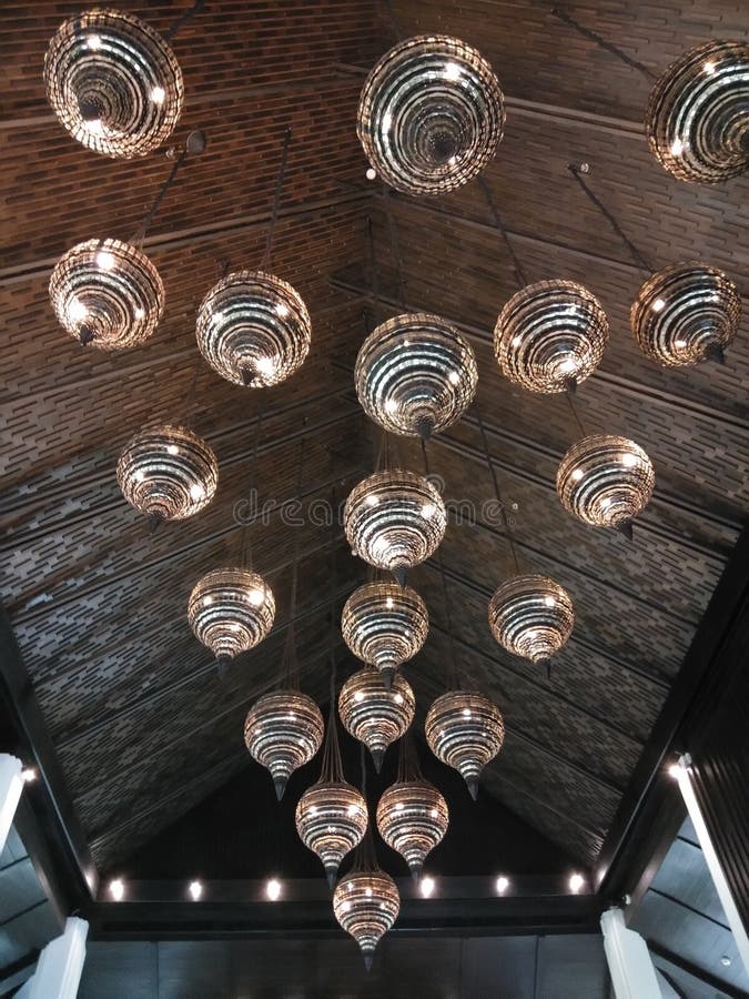 Ceiling Light Lamp Decoration Interior. Stock Image - Image of electric ...