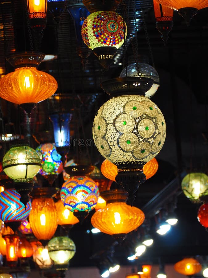 Ceiling Light Lamp Traditional Asia Style. Stock Image - Image of ...