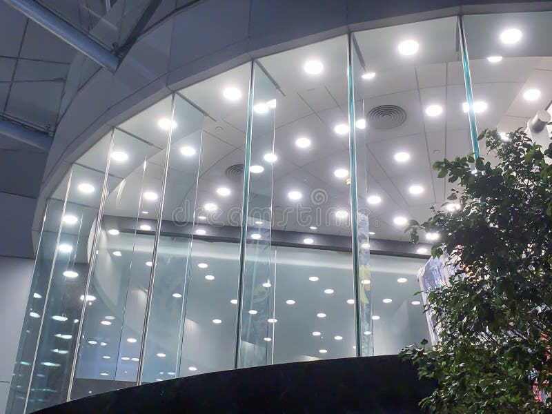 Ceiling Lights on Commercial Building Stock Photo - Image of appliance ...