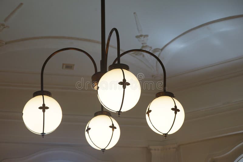Ceiling Lights stock image. Image of shape, lights, night - 222946243