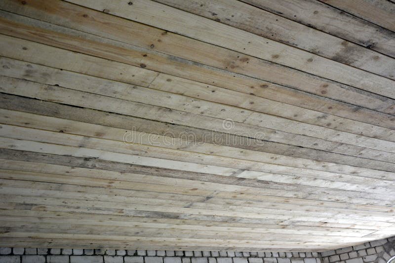 The Ceiling is Lined with Boards. Construction of a Residential ...