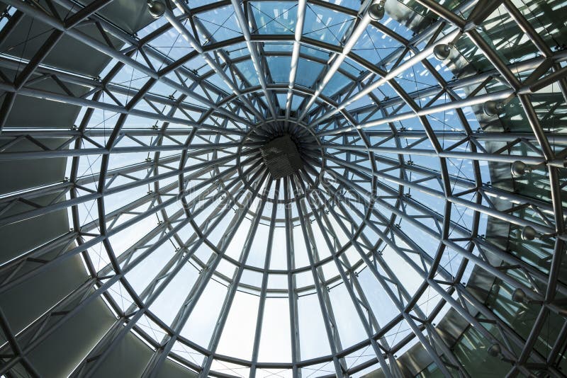 The Ceiling Made by Steel Frame Stock Image - Image of steel, landscape ...