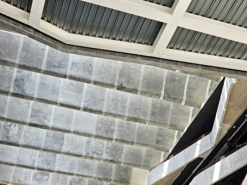 Ceiling of Minimal Modern Building Under Construction. Stock Image ...