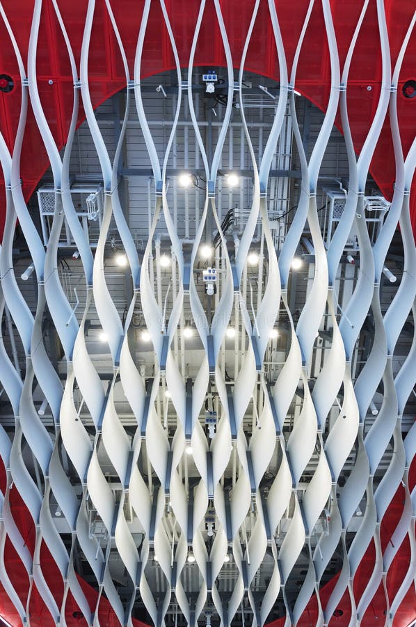 Ceiling of Modern Architecture Stock Image - Image of idea, abstract ...