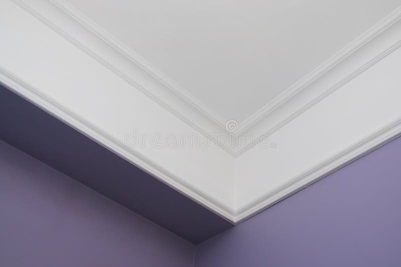 Ceiling Moldings in the Interior, Detail of a Angular Ceiling Skirting ...
