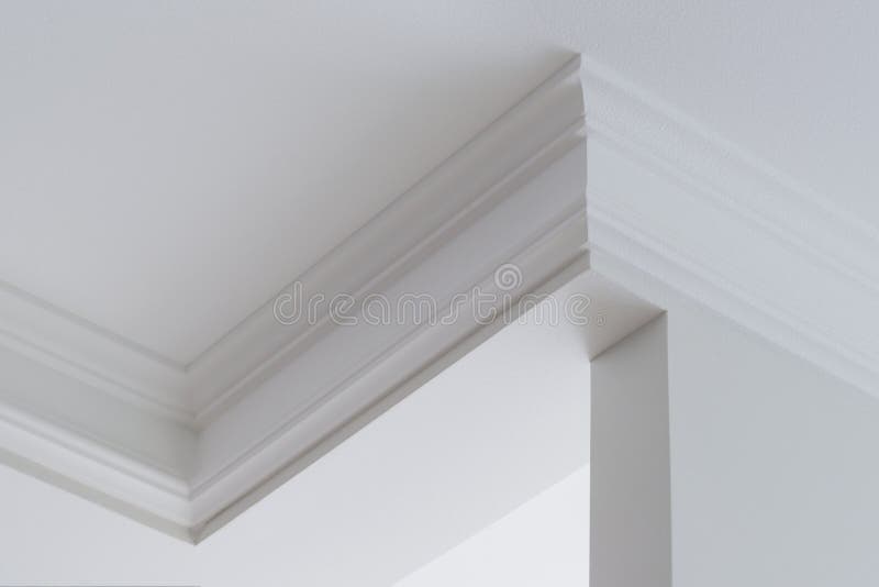 Ceiling Moldings in the Interior, Intricate Corner Stock Image - Image ...