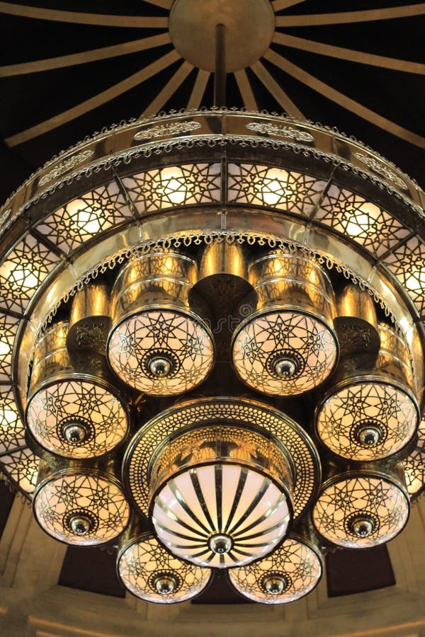 Ceiling mosque lamp stock image. Image of arabesque - 111848581