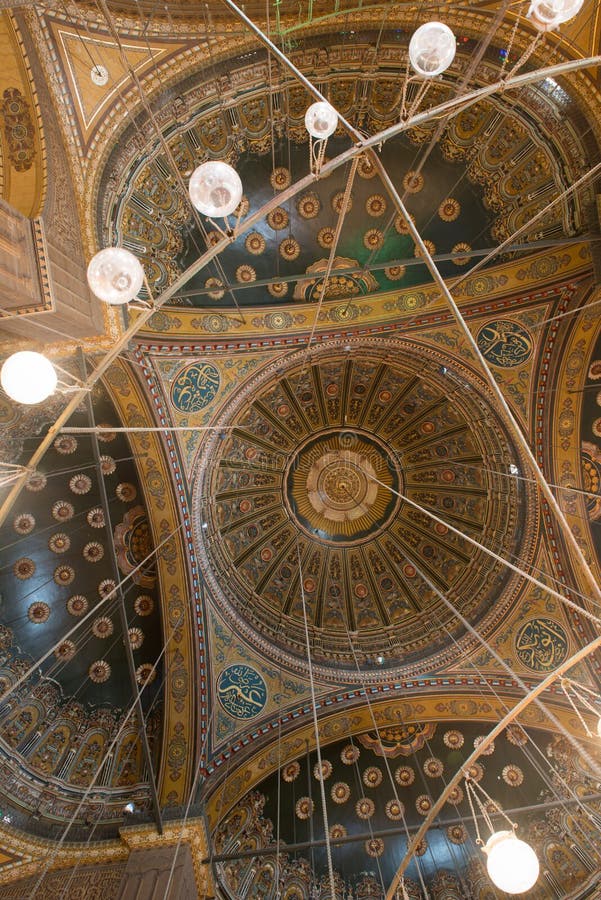 Interior View of the Mosque of Muhammad Ali Stock Image - Image of ...