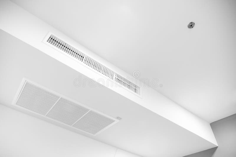 Ceiling Mounted Cassette Type Air Conditioner Stock Photo - Image of ...