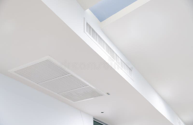 Ceiling Mounted Cassette Type Air Conditioner Stock Photo - Image of ...