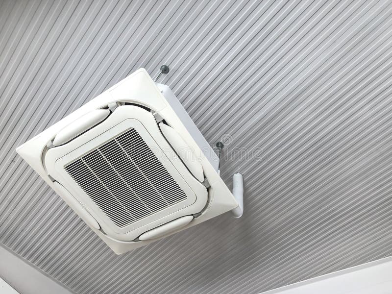 Ceiling Mounted Cassette Type Air Conditioner Stock Photo - Image of ...