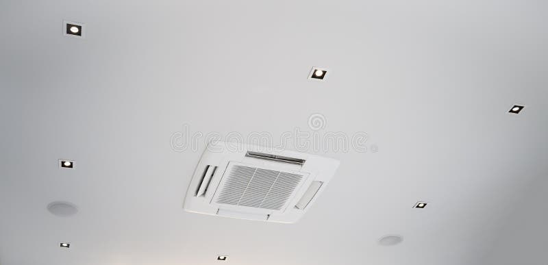 Ceiling Mounted Cassette Type Air Conditioner Stock Image - Image of ...