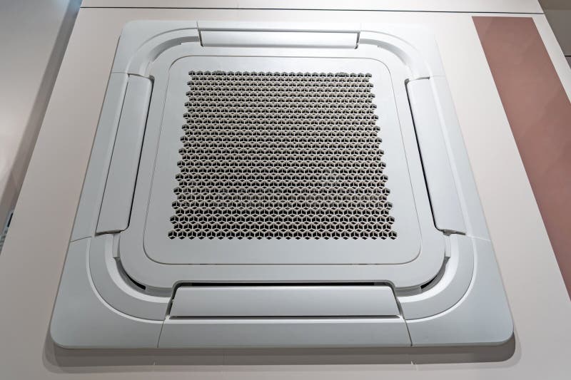 Ceiling Mounted Cassette Type Air Conditioner. Stock Image - Image of ...