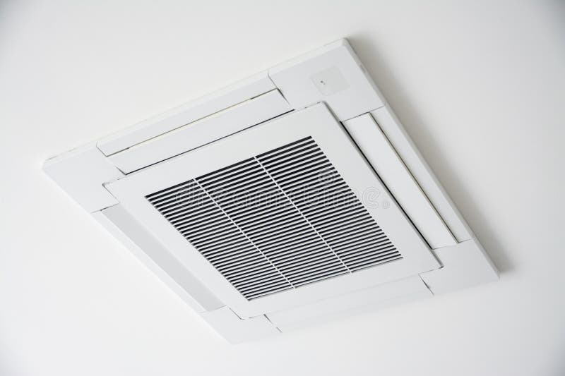 Ceiling Mounted Cassette Type Air Conditioner Stock Photo - Image of ...