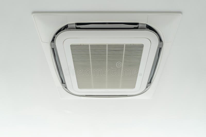 Ceiling Mounted Cassette Type Air Conditioner in the Modern Building ...