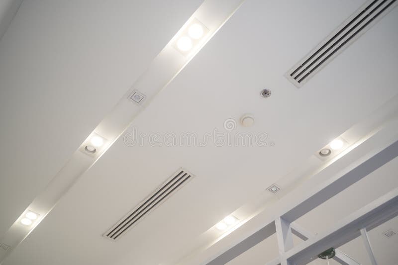 Ceiling Mounted Cassette Type Air Conditioner Stock Image - Image of ...