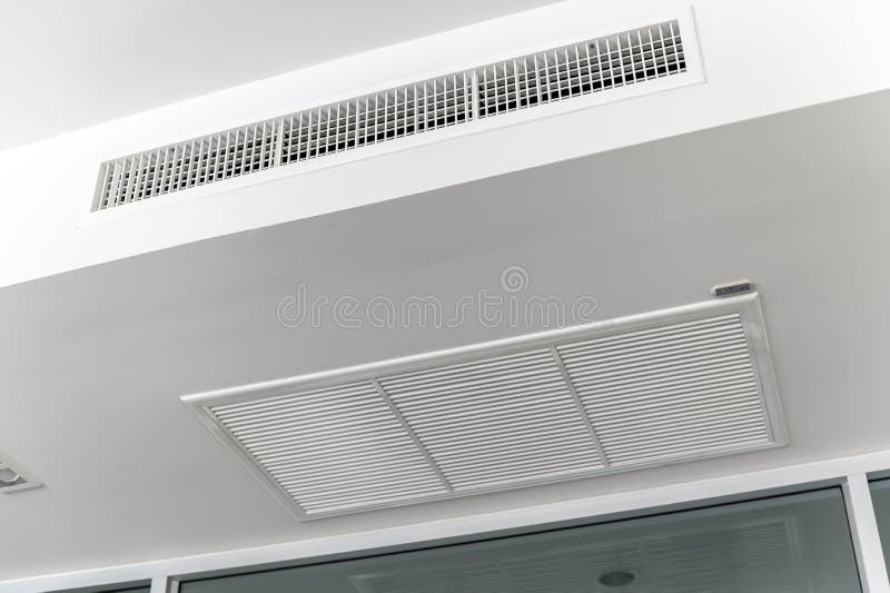 Ceiling Mounted Cassette Type Air Conditioner Stock Image - Image of ...