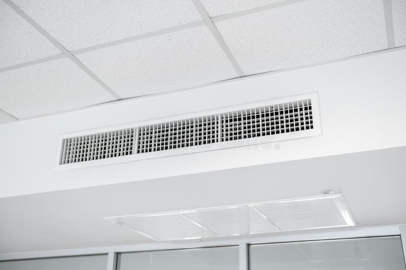 Ceiling Mounted Cassette Type Air Conditioner Stock Image - Image of ...