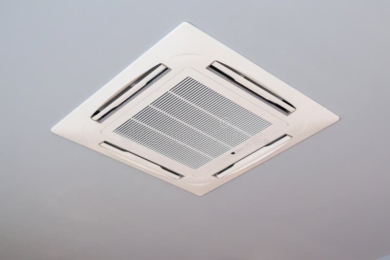 Ceiling Mounted Cassette Type Air Conditioning System Stock Image ...