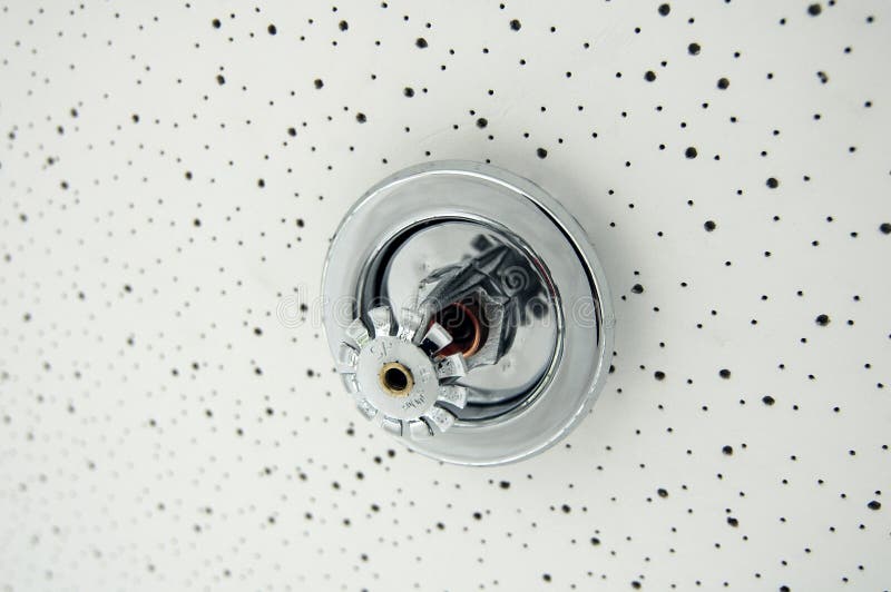 Ceiling Mounted Fire Sprinkler Stock Image - Image of heat, alarm: 8248359