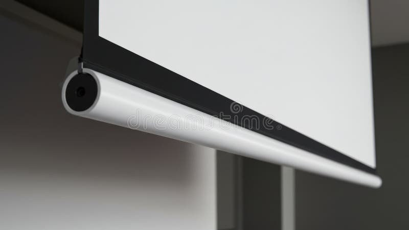 Ceiling Mounted Projector Screen Stock Illustration - Illustration of ...