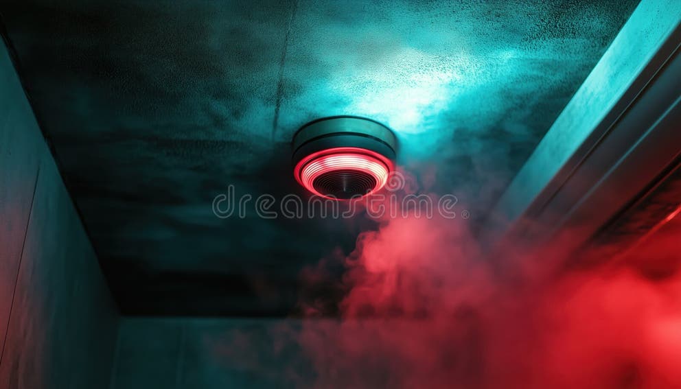 Ceiling-Mounted Smoke Detector for Early Fire Detection and Warning ...