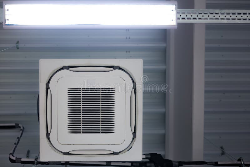 Ceiling Mounted Type of Air Conditioning Unit Stock Photo - Image of ...