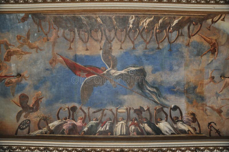Ceiling Mural, Museo De La Revolucion, Havana Editorial Stock Image ...