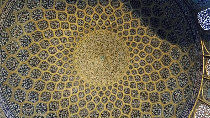 Persian Ceiling Mural Paintings Stock Image - Image of persian ...