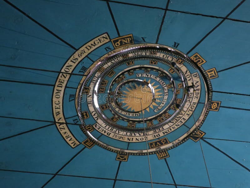Ceiling of the Museum and Planetarium in Franeker Holland Stock Image ...