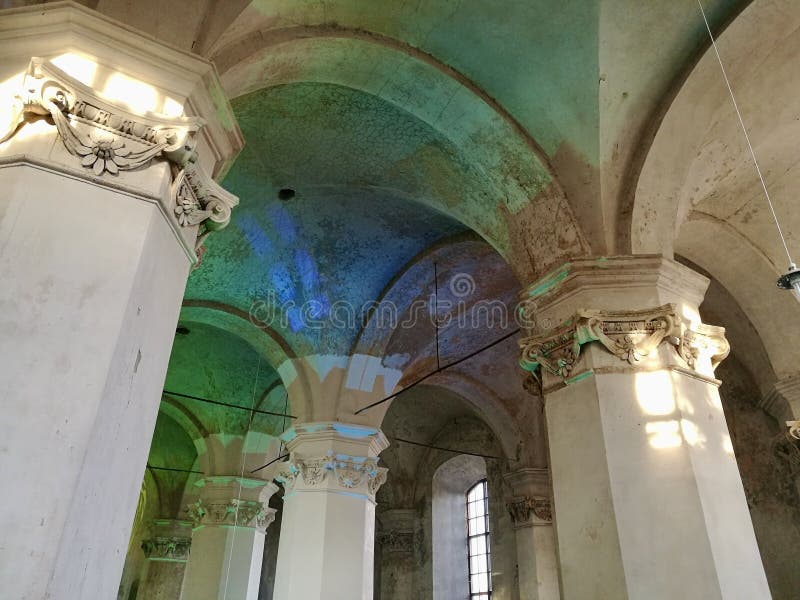 The Ceiling of an Old Building Stock Image - Image of light, soft ...