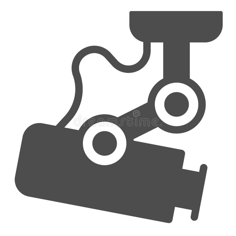 Ceiling Surveillance Camera with Exclamation Sign Line and Solid Icon ...