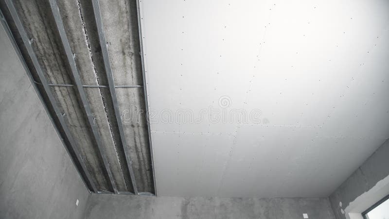 Ceiling Panel into Frame of Ceiling Stock Image - Image of interior ...