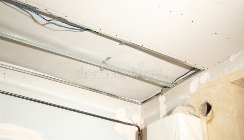 Ceiling Panel into Frame of Ceiling Stock Photo - Image of modern, room ...