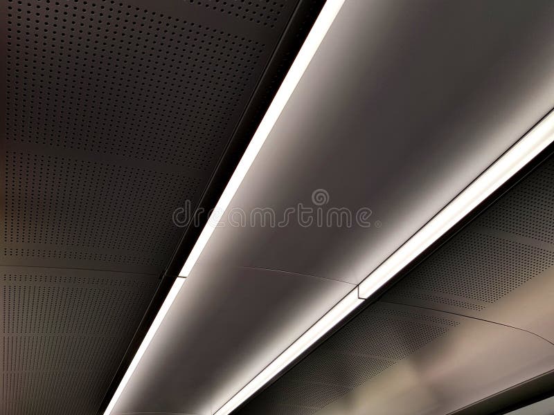 Ceiling panel in the plane stock image. Image of heat - 114044191