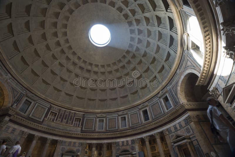 Ceiling of Pantheon stock image. Image of color, building - 73837981