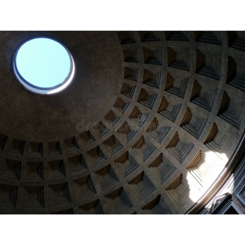 Ceiling of the Pantheon in Rome, Italy Stock Image - Image of pantheon ...