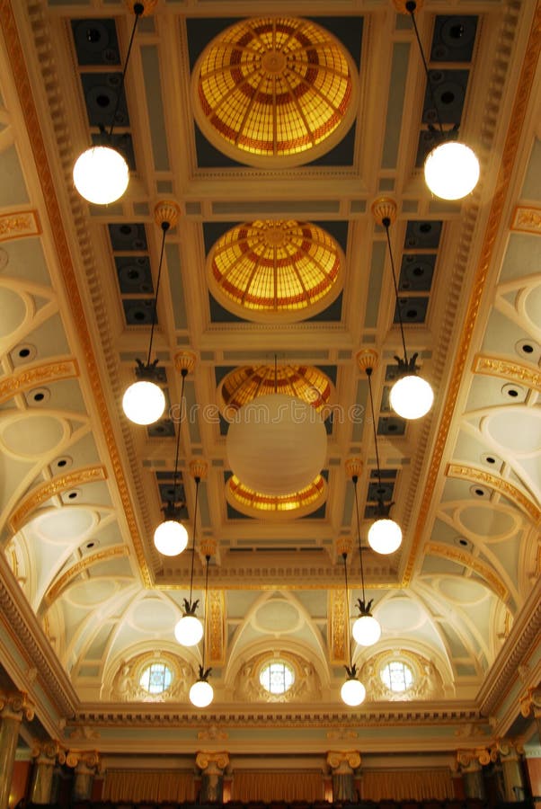 Ceiling of the Parliament Building Stock Image - Image of canadian ...
