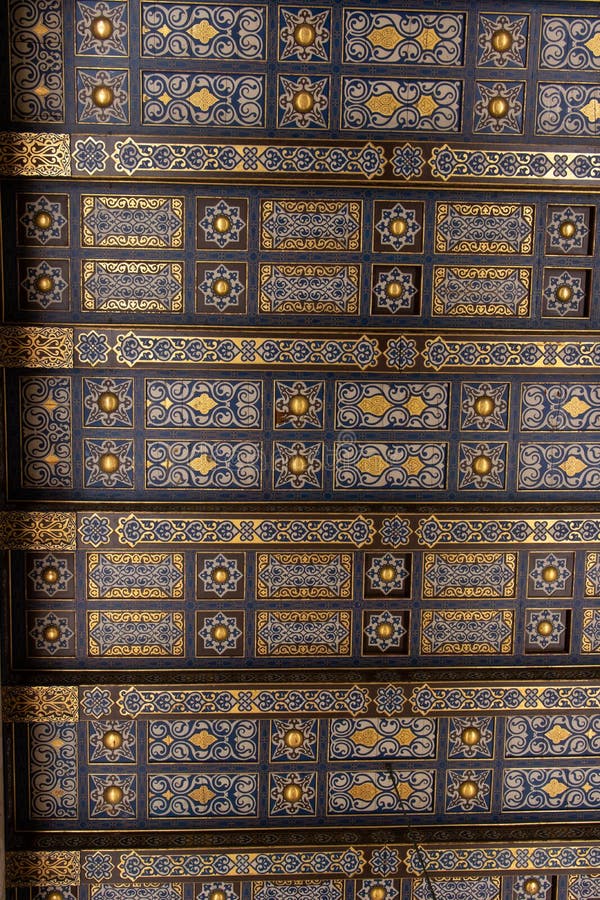Ceiling Patterns of Al-Aqsa Mosque in Jerusalem. Islamic Art and ...