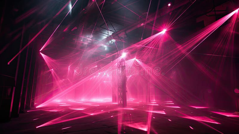 Walls pink lasers stock illustration. Illustration of science - 313833579