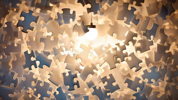 Ceiling puzzle light stock illustration. Illustration of generated ...