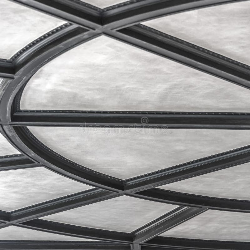 Ceiling with Raised Bands in a Radial Pattern Stock Photo - Image of ...