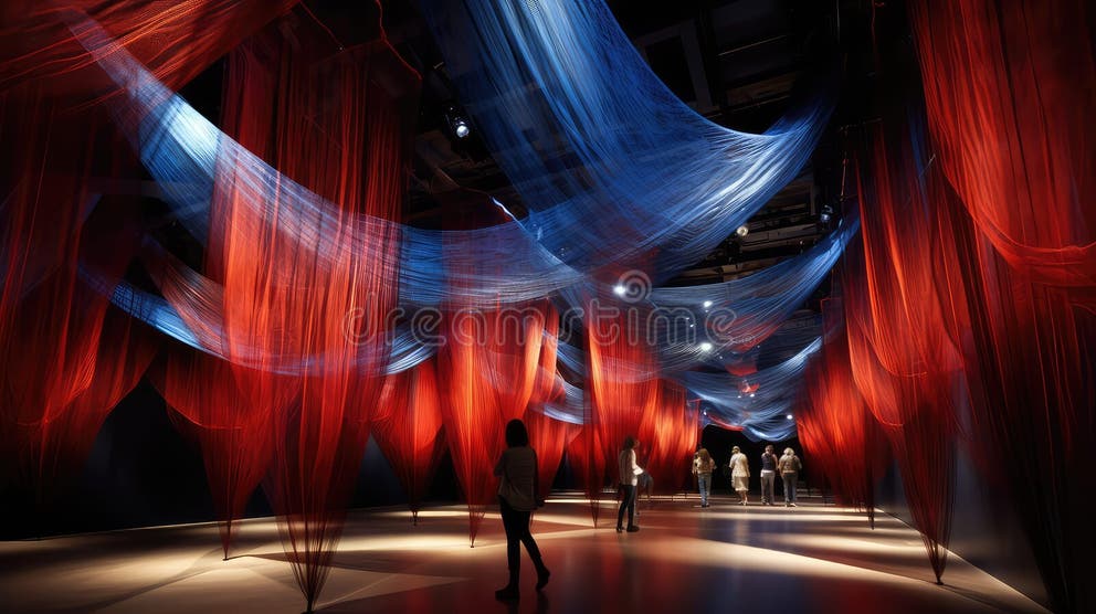 Ceiling Red White Blue Background Stock Illustration - Illustration of ...