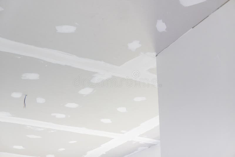 Ceiling Renewing and Waiting for Cement Dry Editorial Photo - Image of ...