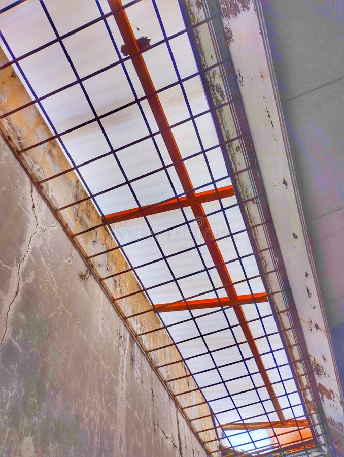 Ceiling Roof with Light Iron Stock Image - Image of light, ceiling ...