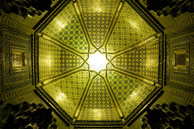 Ceiling in Samarkand stock photo. Image of province, mosaic - 43119414