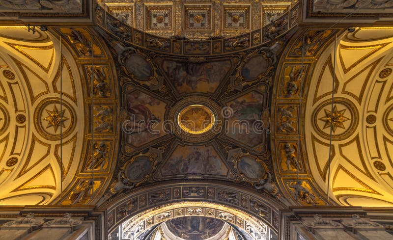 Ceiling of the Santa Maria Maggiore Basilica Stock Image - Image of ...