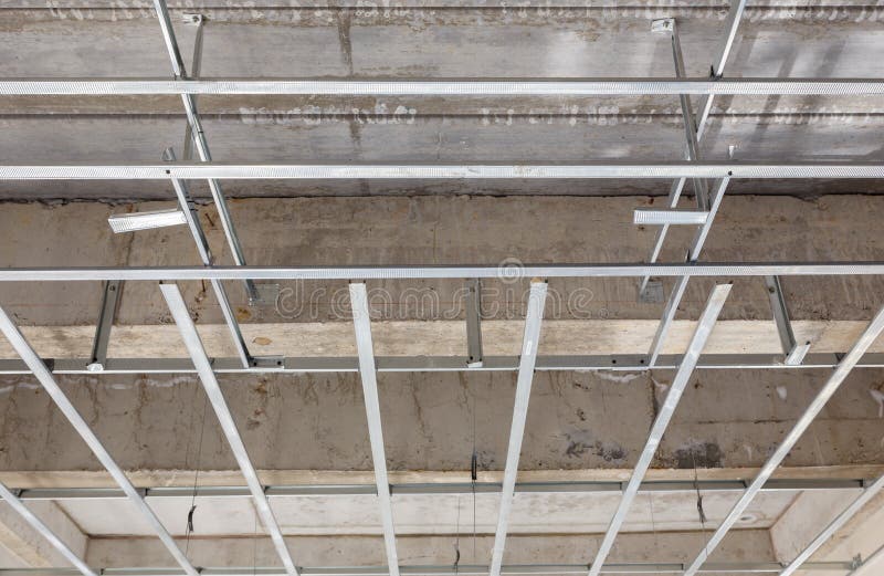 Ceiling Setup for House Building Stock Image - Image of ceiling, repair ...